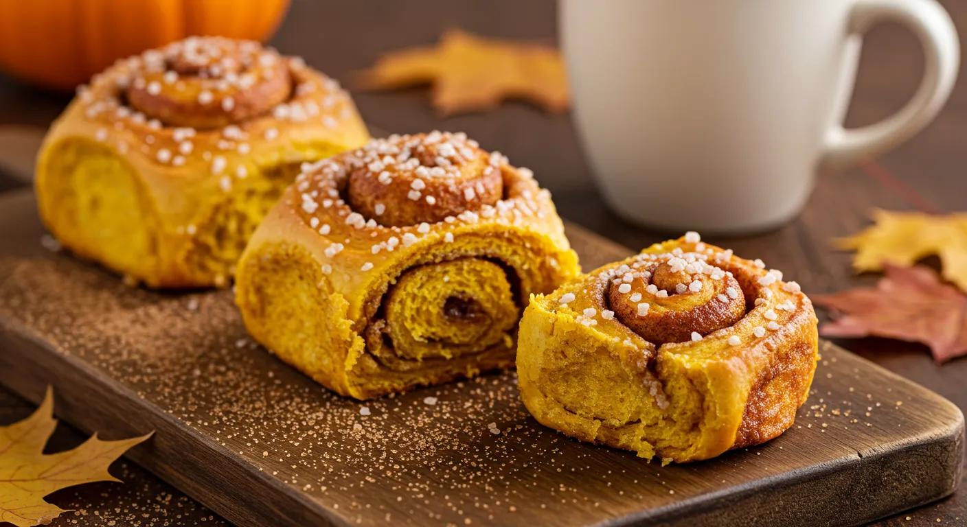 Pumpkin Cinnamon Rolls Recipe | Soft And Spiced