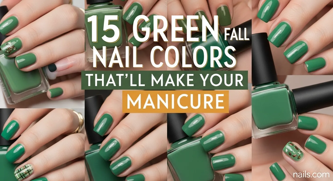 15 Green Fall Nail Colors That'll Make Your Manicure