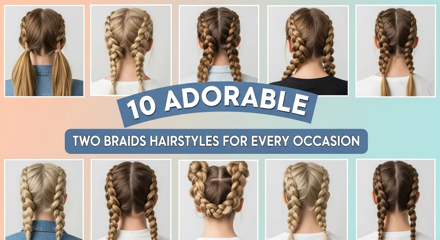 10 Adorable Two Braids Hairstyles for Every Occasion