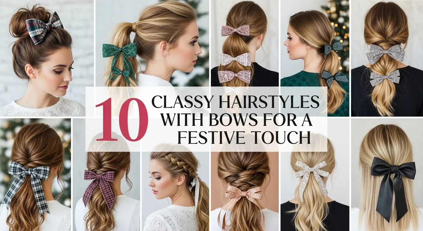 10 Classy Hairstyles with Bows for a Festive Touch