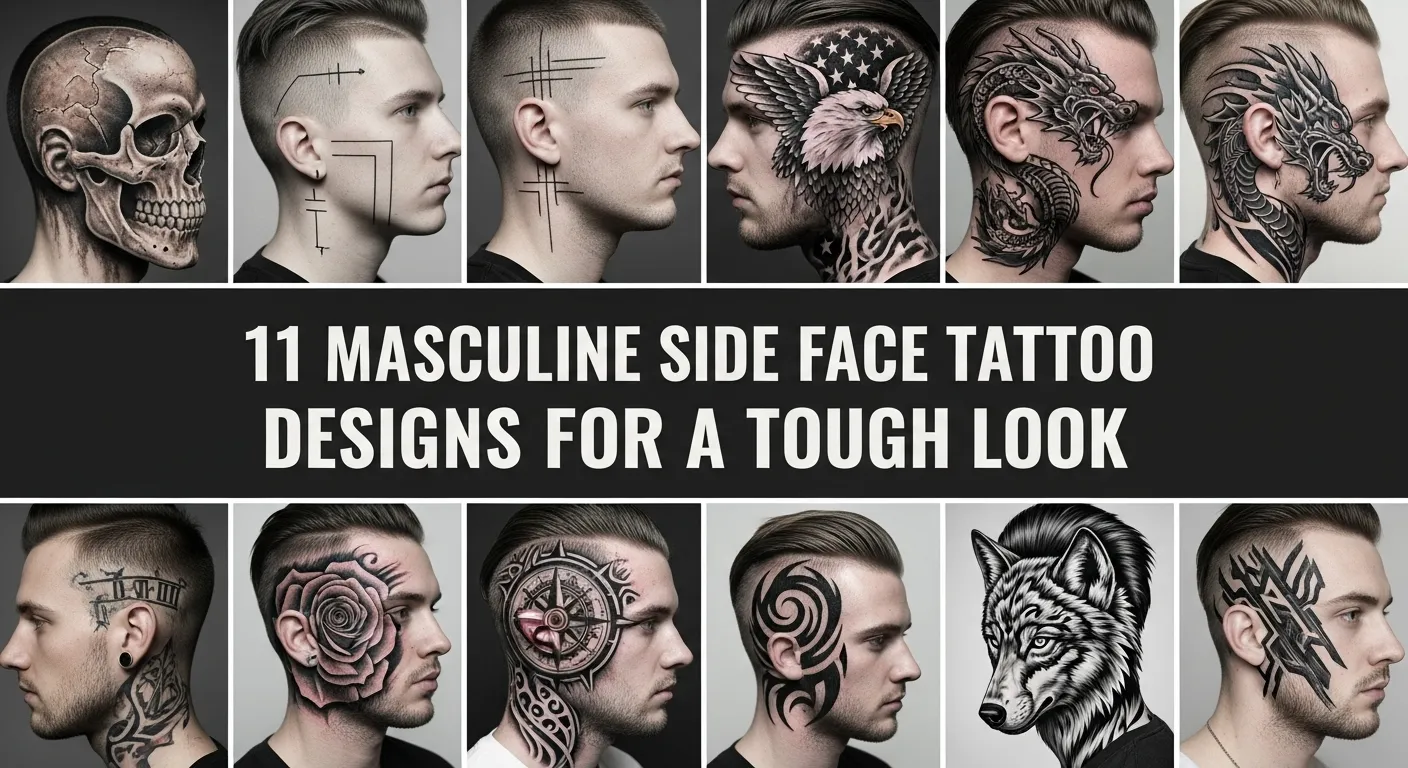 11 Masculine Side Face Tattoo Designs for a Tough Look