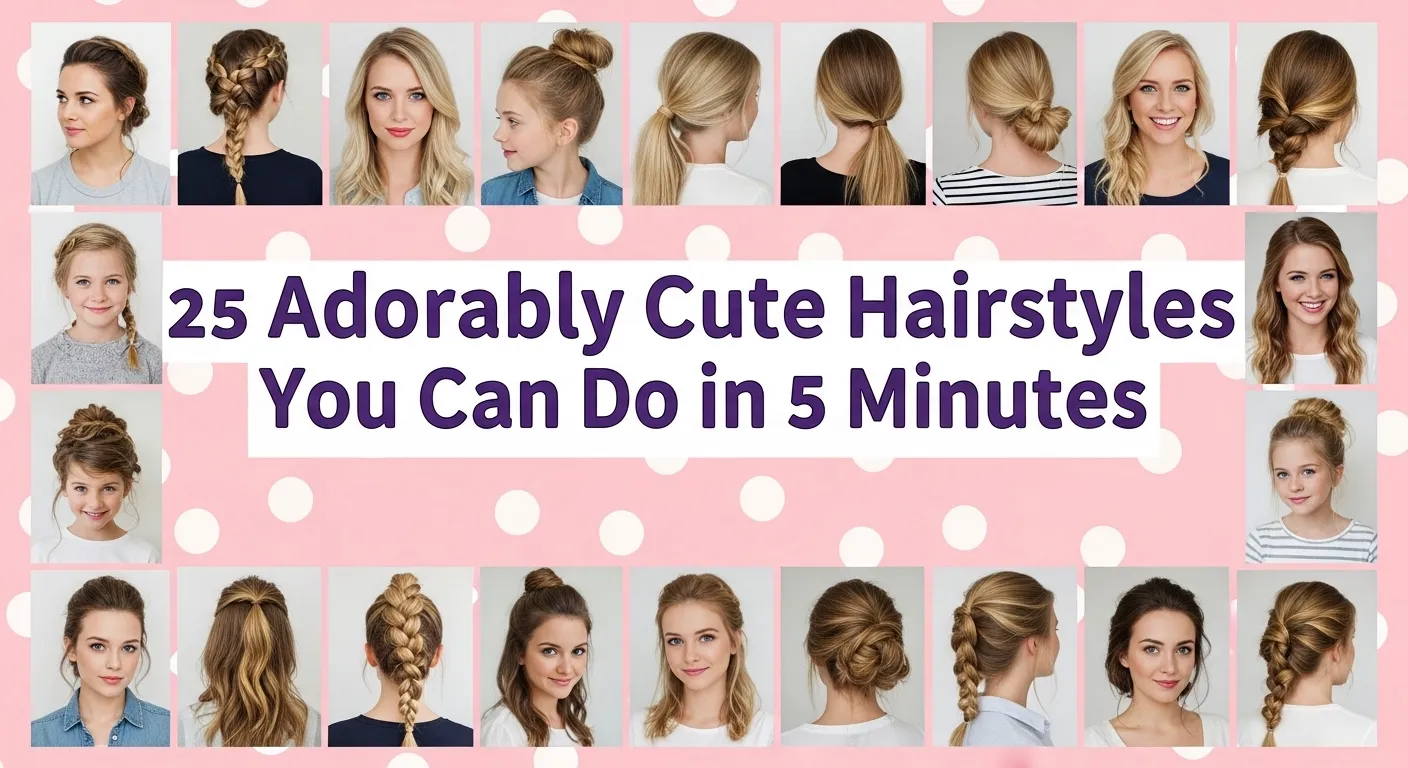 25 Adorably Cute Hairstyles You Can Do in 5 Minutes