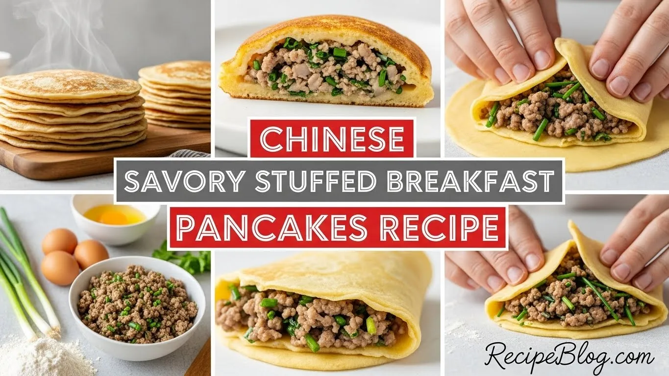 Chinese Savory Stuffed Breakfast Pancakes Recipe