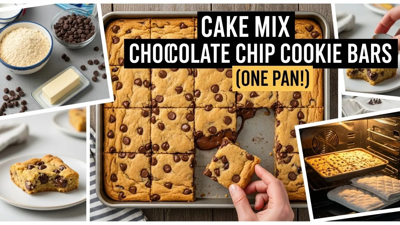 Cake Mix Chocolate Chip Cookie Bars (One Pan!) Recipe